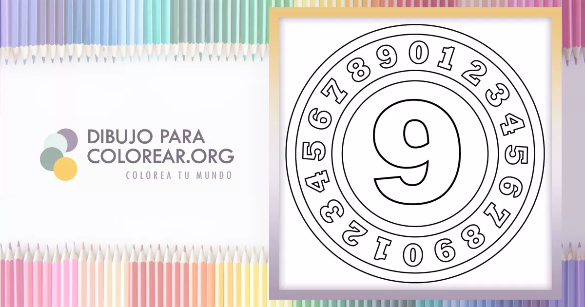 Número 9 – Dibujoparacolorear.org