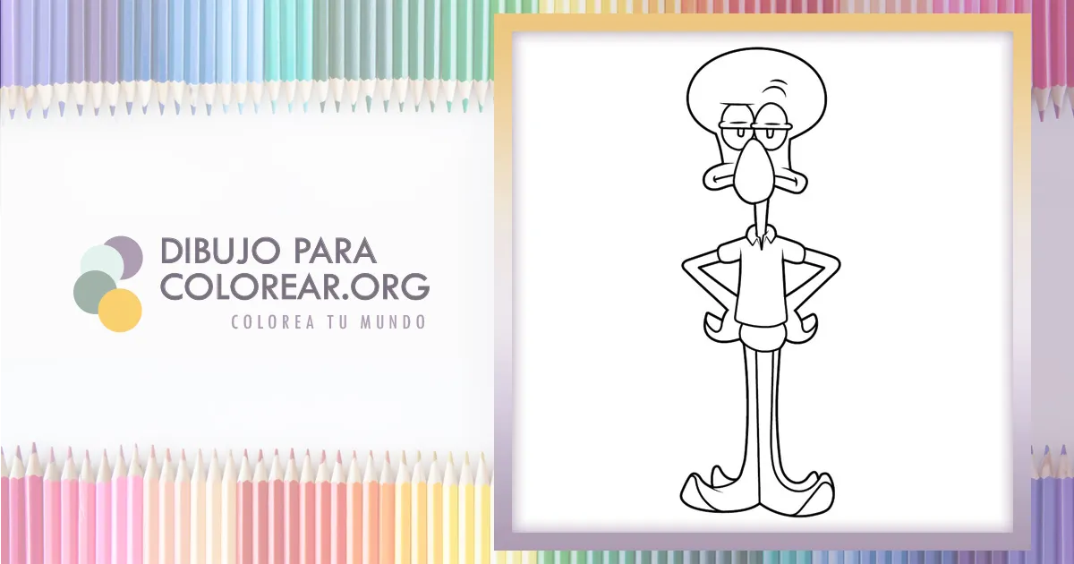 Calamardo – Bob Esponja – Dibujoparacolorear.org
